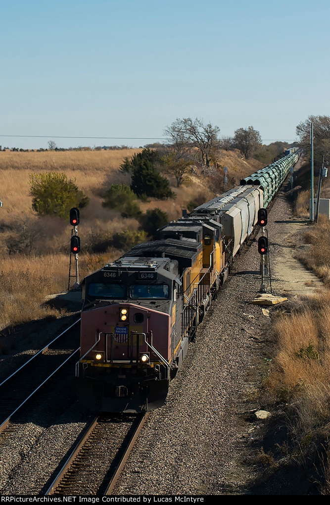 UP 6346 westbound UP manifest train